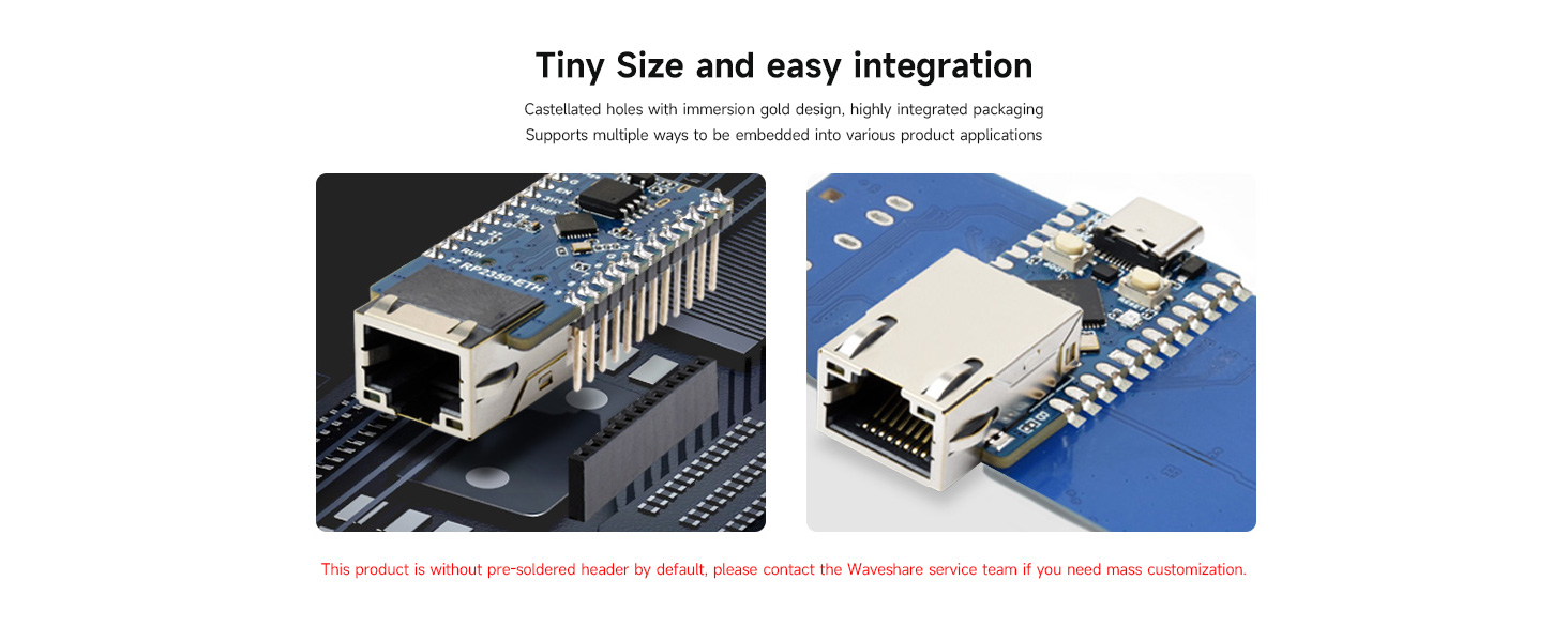Amazon.com: Waveshare RP2350-ETH Mini Development Board, RP2350 Ethernet Port Module, Raspberry ...