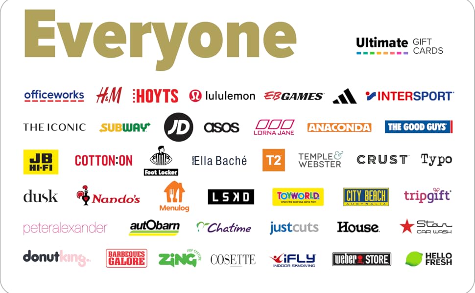 Amazon.com.au: The Ultimate Everyone eGift Card - Delivered via email (AU Only): Gift Cards