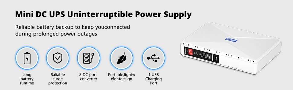 Amazon.com: UPS Battery Backup, Mini DC UPS Uninterruptible Power Supply, Power Supply for ...