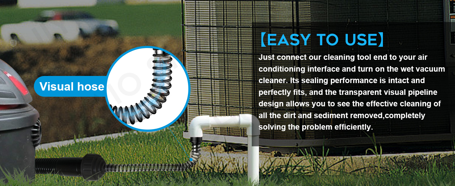 AC Drain Line Cleaner；AC Drain Line Cleaner Adapter Evacuates & Unclog ...