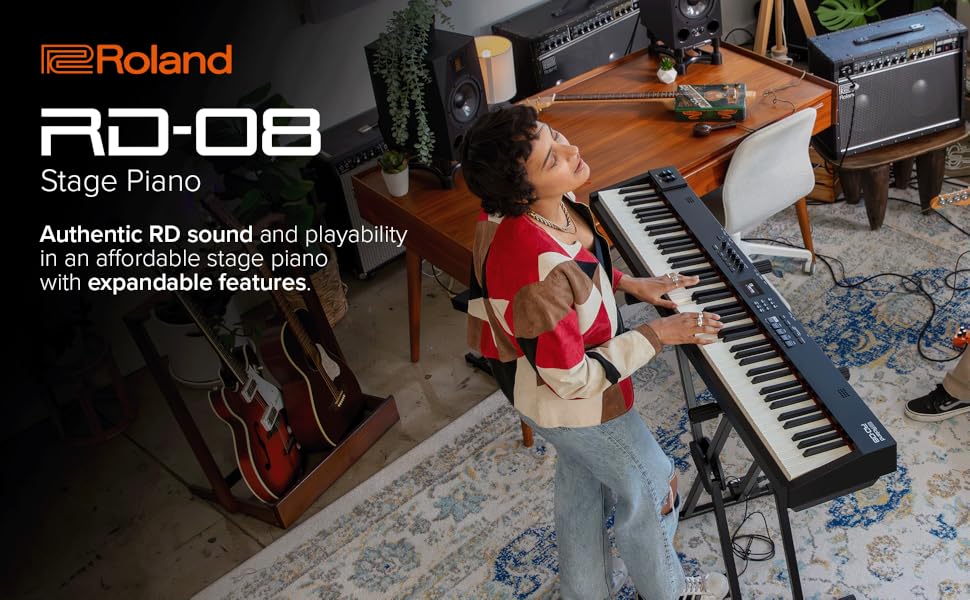Roland RD-08 Stage Piano | Authentic RD Sound & Playability | Streamlined Design | 88-Note ...
