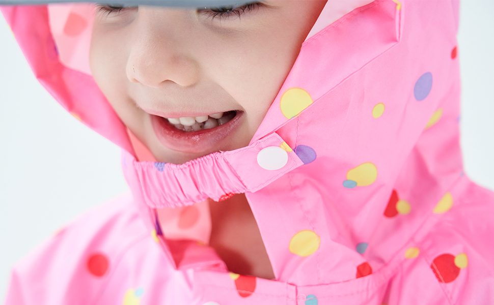 Fouyada Kids Toddler Rain Suit for Boys Girls One Piece Hooded Coverall Rain Jacket Rainwear ...