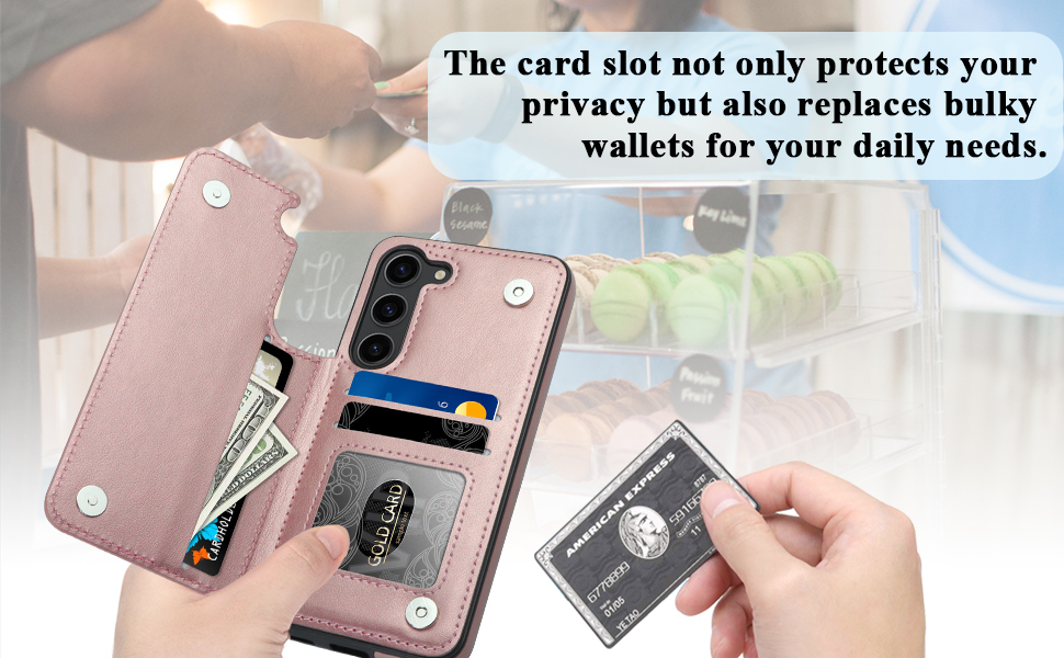 Amazon.com: MMHUO for Samsung Galaxy S23 Case with Card Holder,Flower Magnetic Back Flip Wallet ...