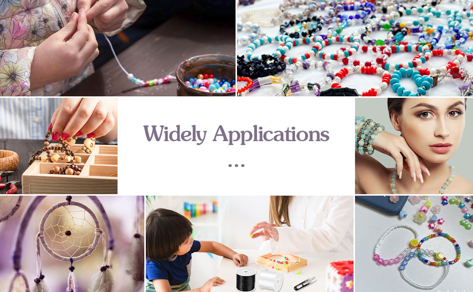 Amazon.com: 0.5mm Elastic Bracelet String, 2Rolls 397 FT Stretchy String Crystal String Bead ...