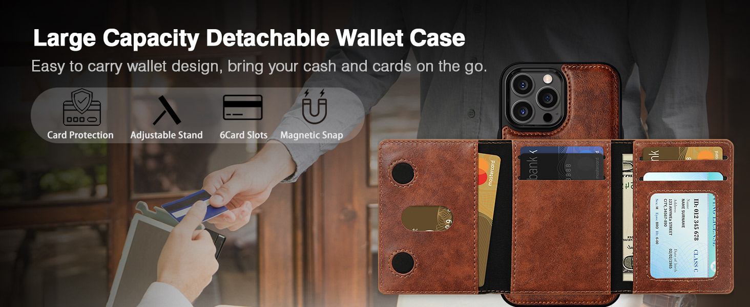 Amazon.com: LOHASIC Compatible with Magsafe for iPhone 14 Pro Max Wallet Case, 6 Card Slots ...