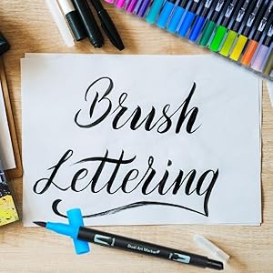 Wowon Art Dual Tip Water Based Brush Pen,Art Marker,Fineliners ...