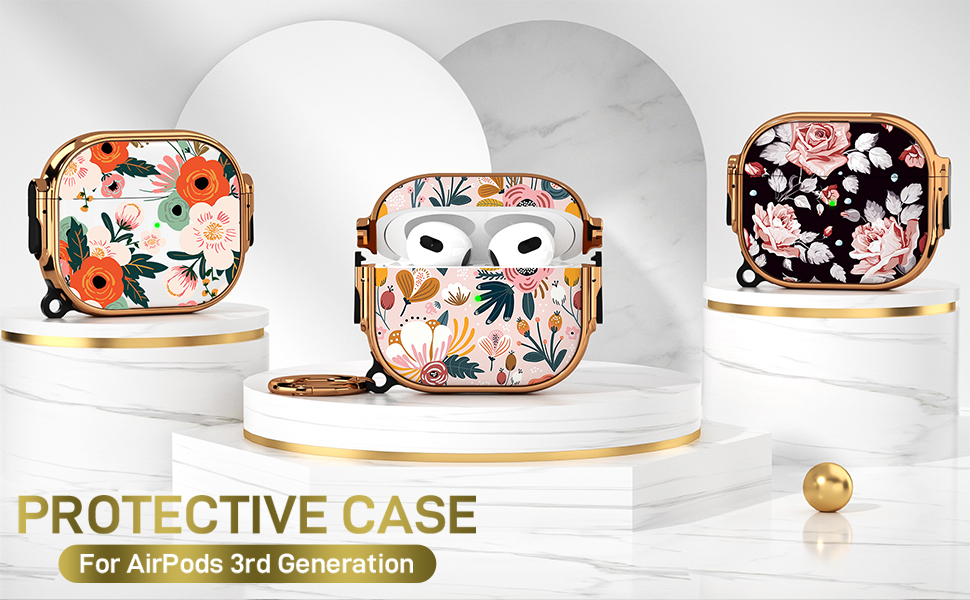 Amazon.com: Maxjoy for AirPods 3rd Generation Case with Lock, Hard AirPod 3 Case Protective iPod ...