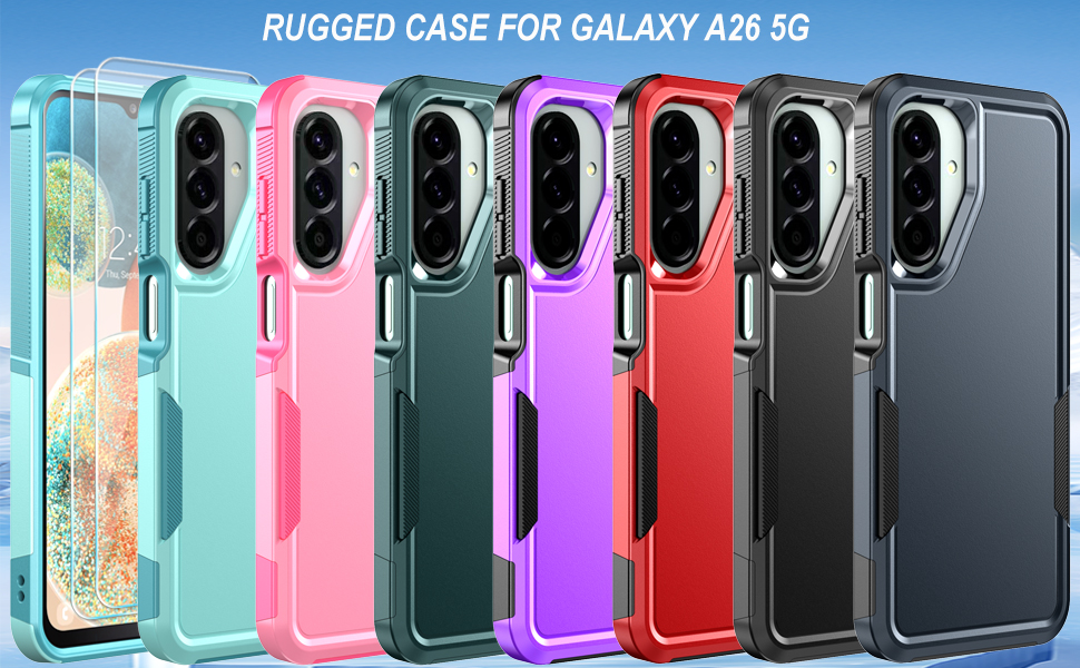 Amazon.com: PhuLok Compatible with Samsung Galaxy A26 5G Case with HD Screen Protector, Heavy ...