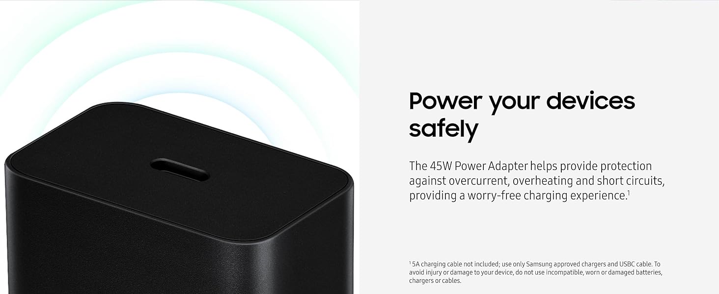 Amazon.com: SAMSUNG 45W Wall Charger Power Adapter, Cable Not Included, Super Fast Charging for ...