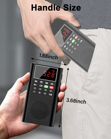 Amazon.com: Mini Digital FM/Portable Small Transistor Pocket Walkman ...