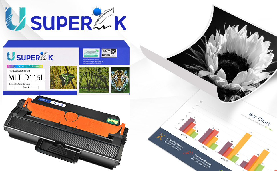 Amazon.com: SuperInk 1 Pack Premium High Yield Toner Cartridge Compatible for Samsung MLT-D115L ...