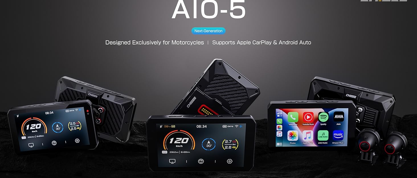 Amazon.com: CHIGEE AIO-5 Play for BMW Motorcycles, 3-Pin Interface, Plug-and-Play Smart Display ...