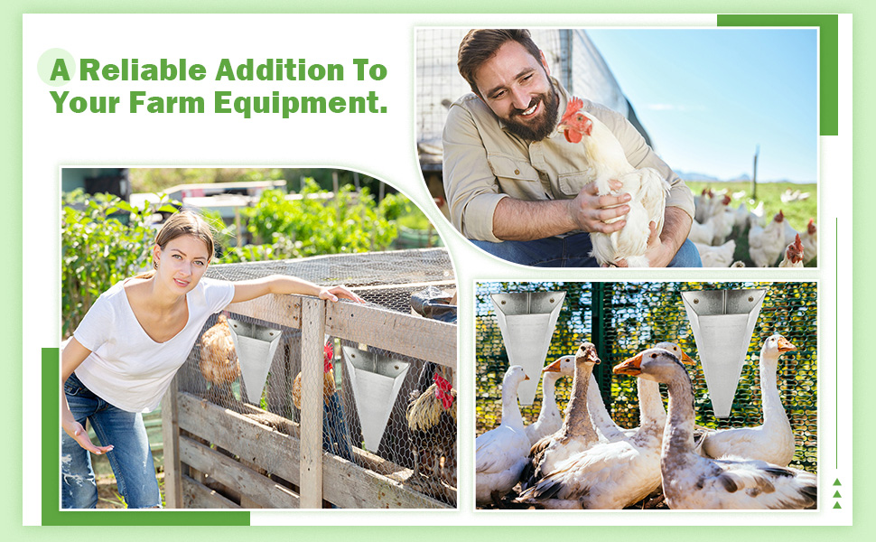 Amazon.com : Mumufy 4 Pcs Medium Galvanized Steel Poultry Restraining Cones Flat Back Funnel ...