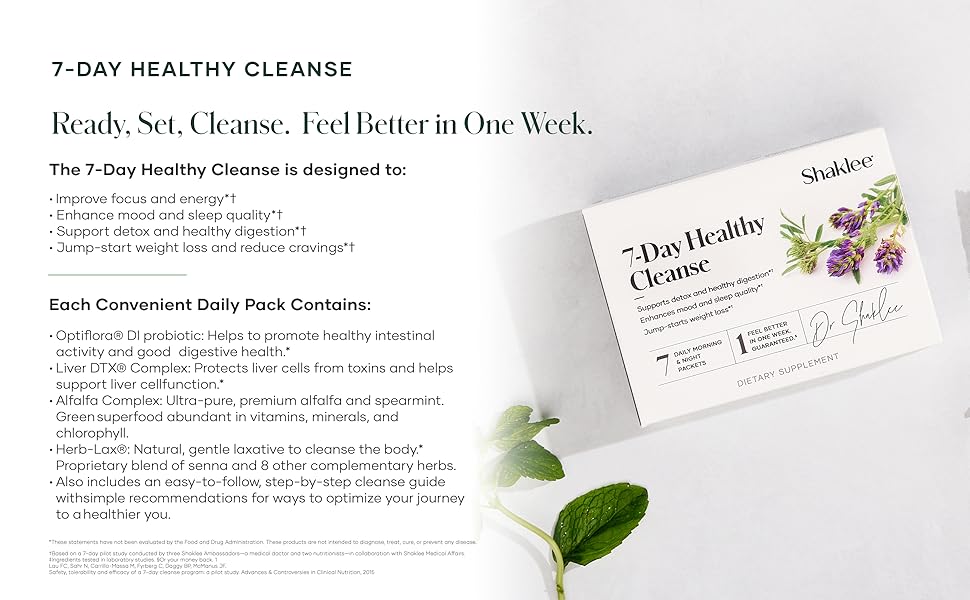 Amazon.com: Shaklee - 7-Day Healthy Cleanse: Complete System Reset, and Energy Boost - With ...
