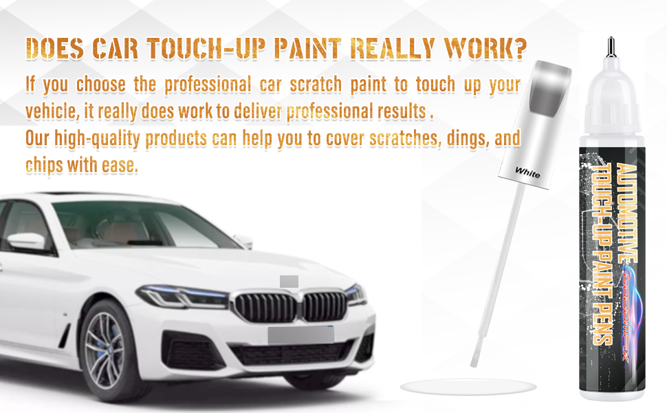 Amazon.com: Touch Up Paint for Cars(White), Automotive Touch Up Paint ...