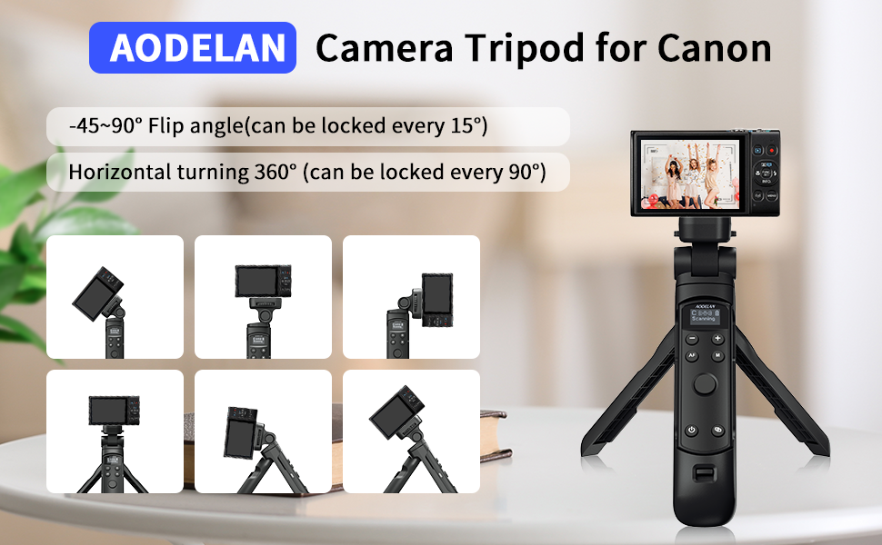 Amazon.com : for Canon Camera Tripod with Rechargeable Shutter Release,AODELAN Shooting Grip ...