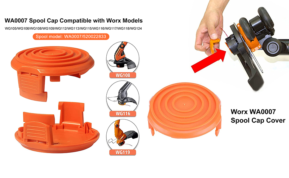 Amazon.com : Kaberalty WA0007 50022833 Weed Eater Replacement Spools Cap Covers Compatible with ...