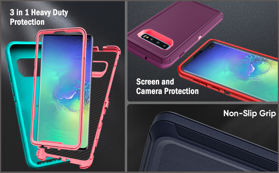 Amazon.com: YKHJKLEC for Samsung Galaxy S10 Plus Case, with 2Pcs [Self Healing Flexible TPU ...