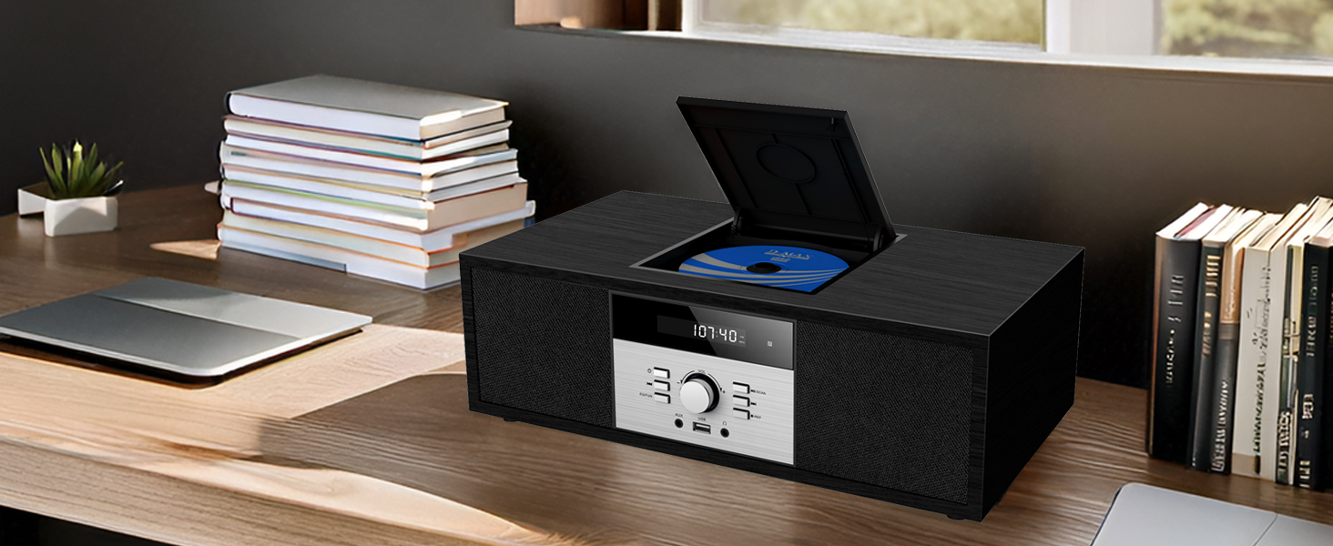 Amazon.com: Nostalgic Bluetooth Stereo System for Home, WISCENT Vintage ...