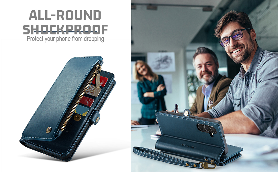 Amazon.com: Defencase Compatible with Galaxy A35 5G Case Wallet with RFID Blocking Card Holder ...