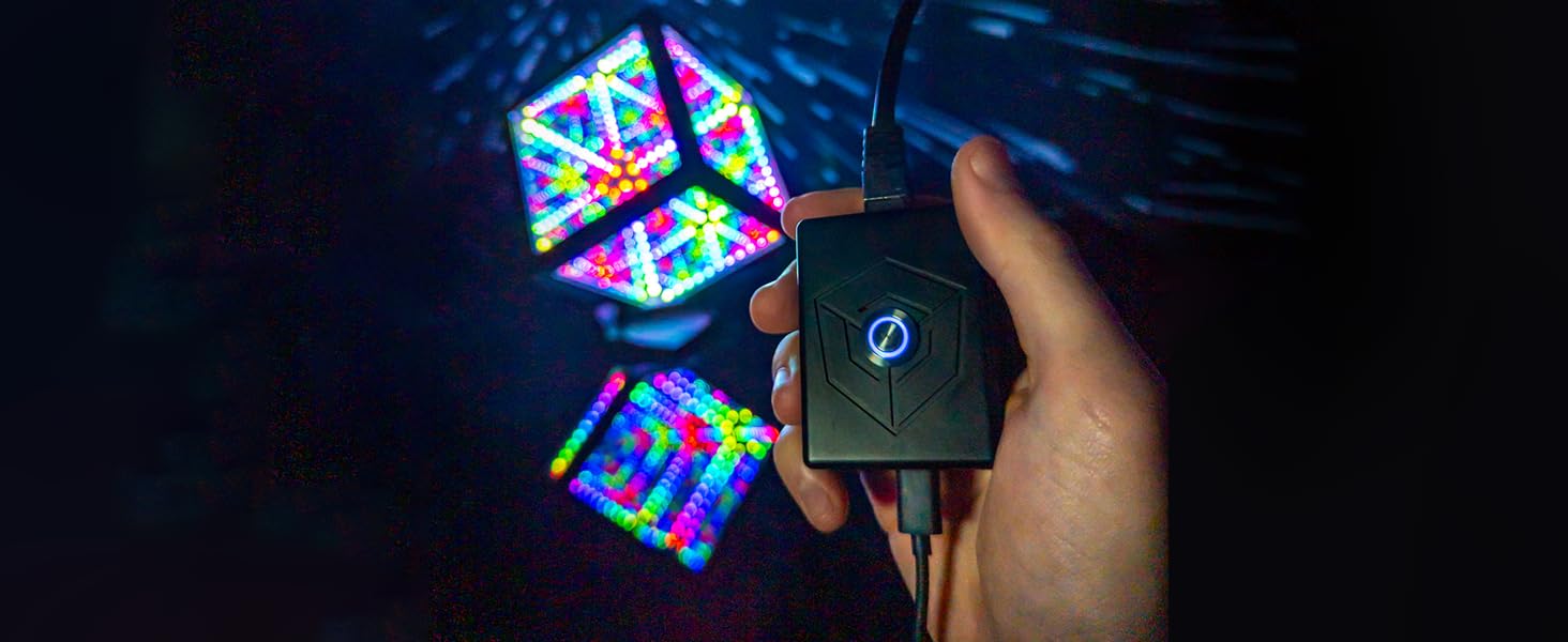 The Hyperspace Lighting Company HyperCube Nano Infinity Cube LED Light ...