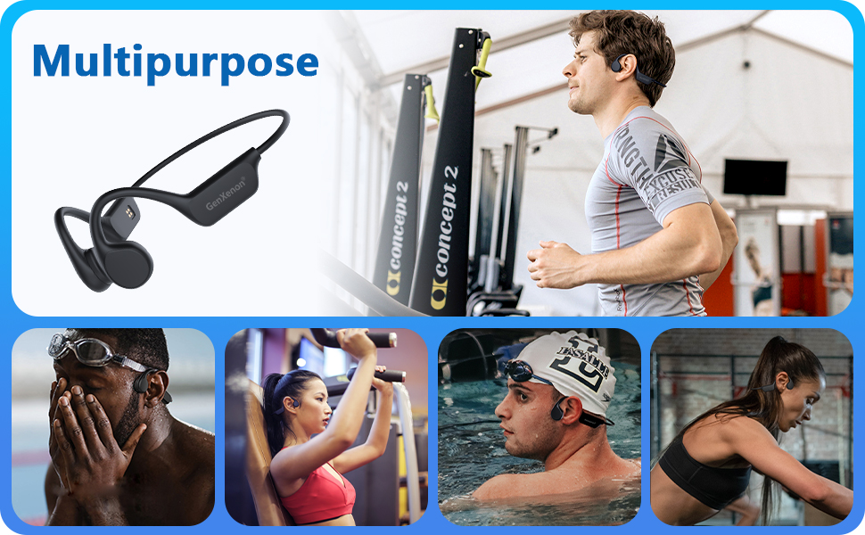 Bone Conduction Headphones Bluetooth 5.3 Open Ear Headphones Wireless ...