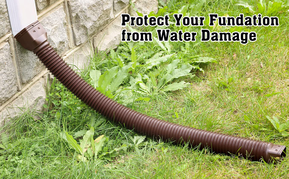 Flexible Gutter Downspout Extensions 2 Pack Down Spout Drain Extender ...