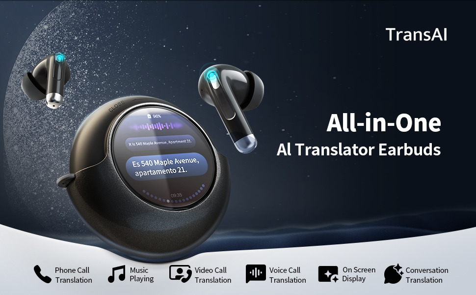 Amazon.com: AI Language Translation Earbuds, Real Time 3-in-1 Translator Earbuds, LED Touch ...