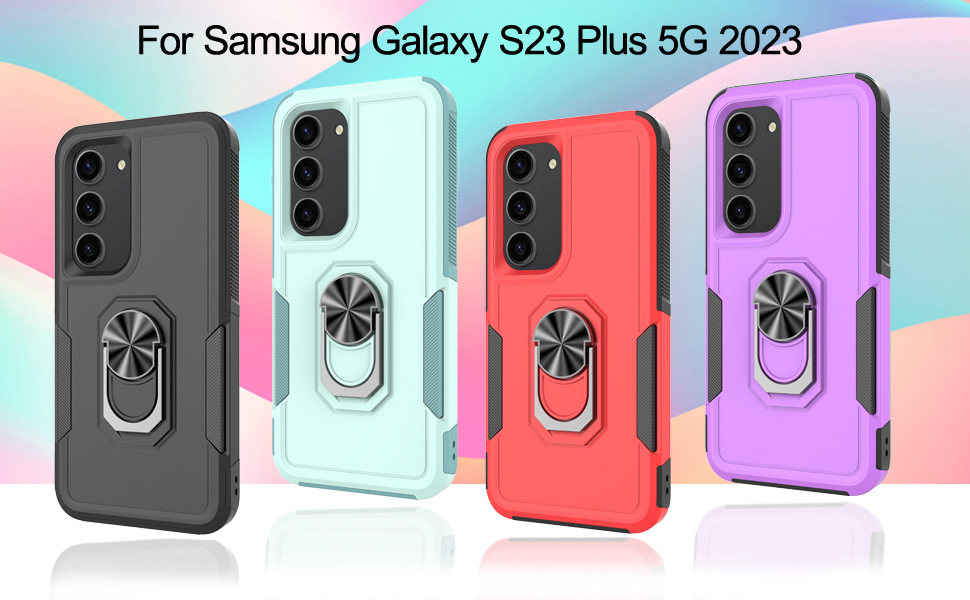 Amazon.com: LEXNEC for Samsung Galaxy S23 Plus Case with Tempered Glass Screen Protector,Heavy ...