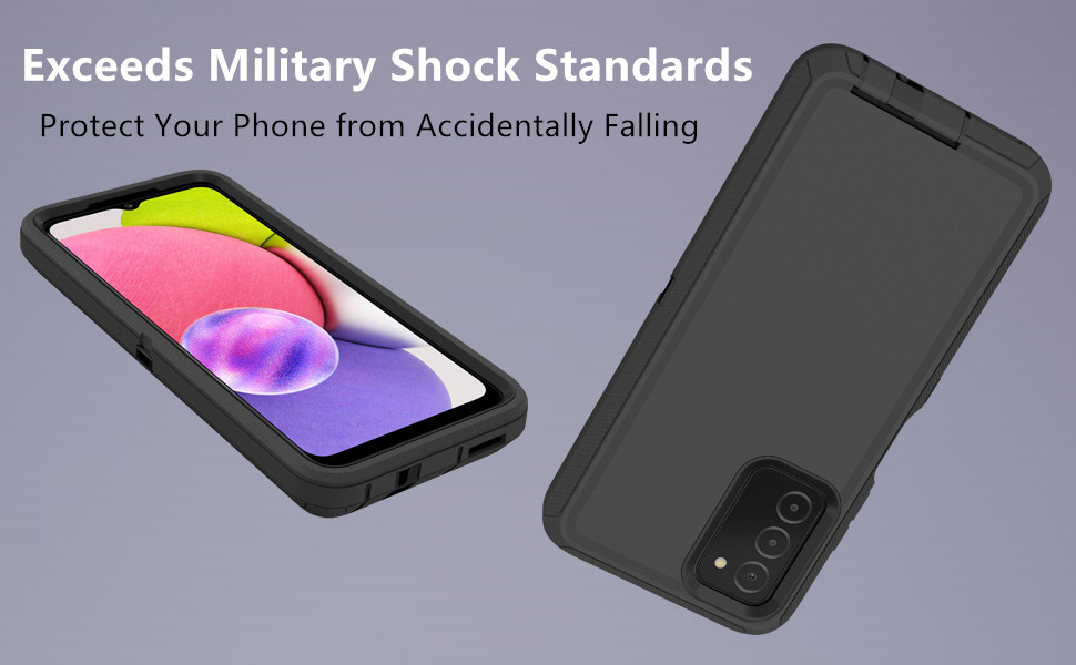 Amazon.com: TIOZOLY for Samsung Galaxy A02s Case, Heavy Duty Defender Case Dustproof Shockproof ...
