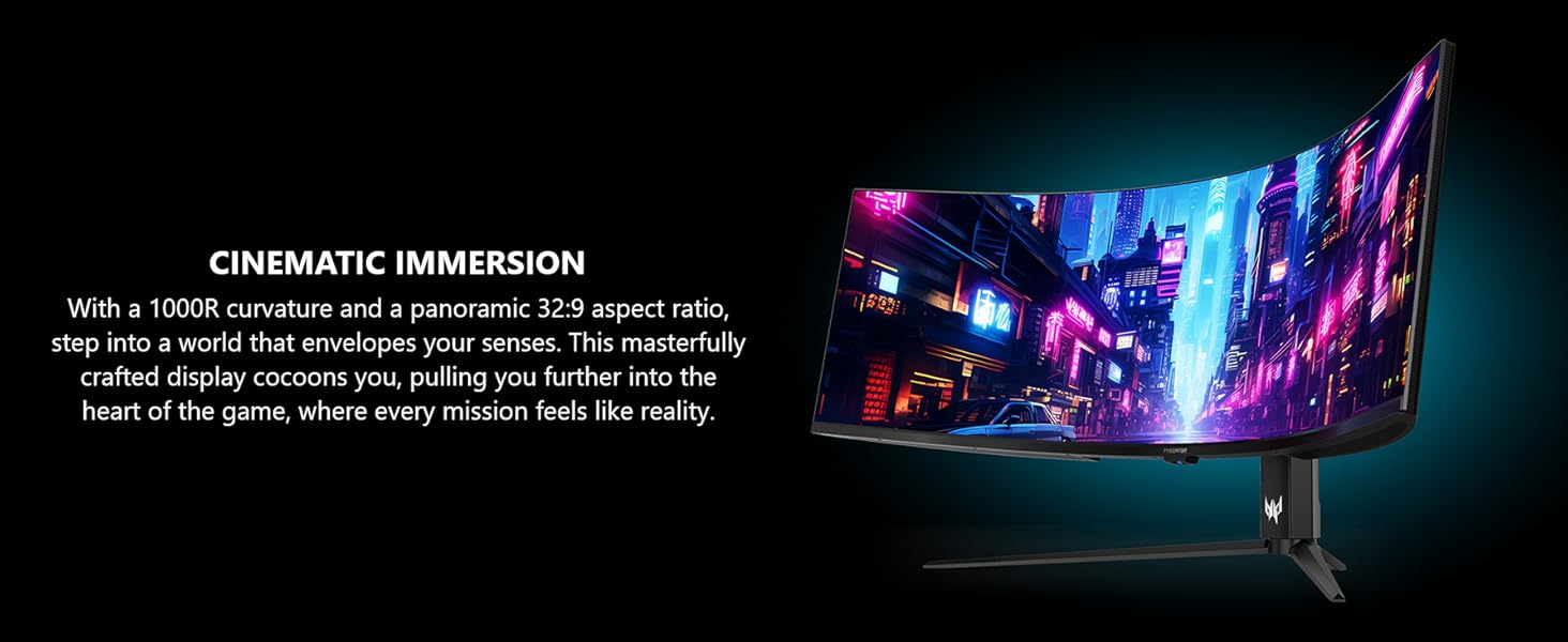 Amazon.com: Acer Predator Z57 | 57" DUHD 7680 x 2160 Mini LED 1000R Curved Gaming Monitor | AMD ...