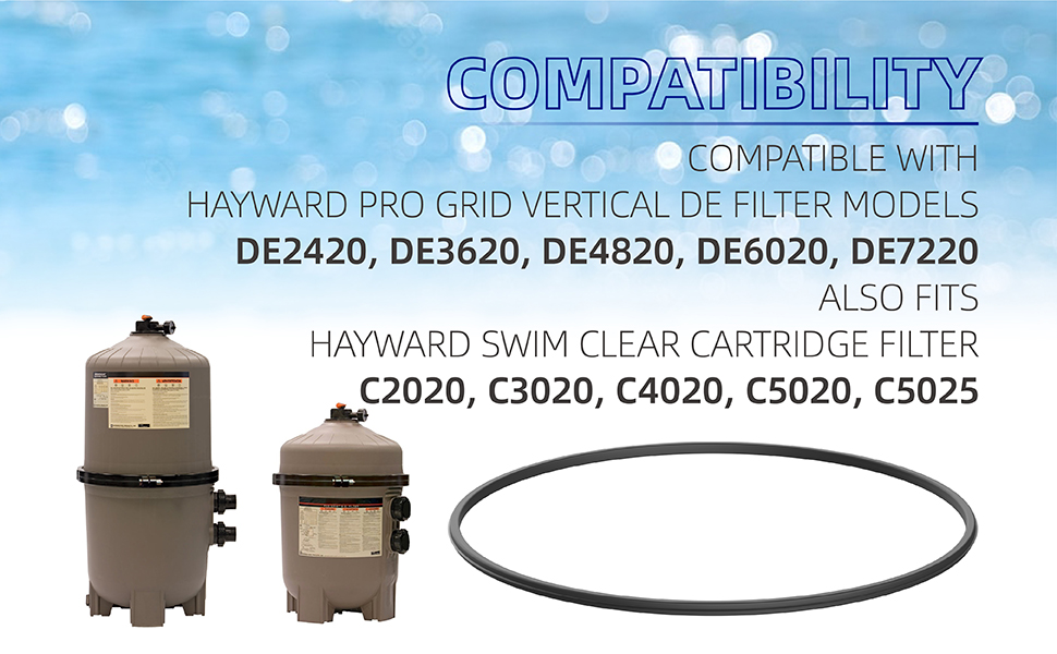 Amazon.com: 2025 Upgrade DEX2422Z2 Metal Reinforced Filter Seal O-Ring for Hayward C2030 C3030 ...