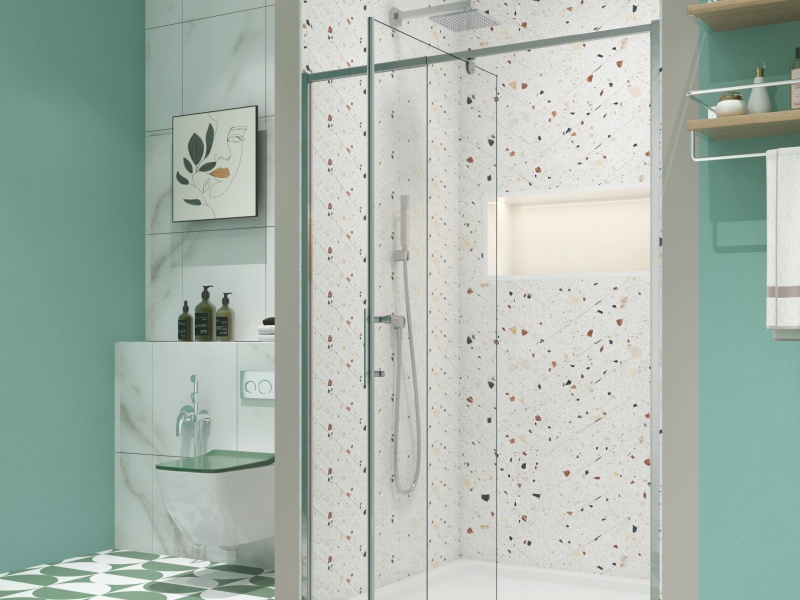DOPERFE 38-42" W x 71" H Piovt Swing Glass Shower Door,Pivot Frame Sliding Shower Door with 1/4 ...