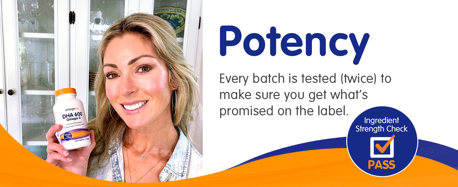 Amazon.com: OmegaVia DHA 600 mg, Ultra Pure Omega-3 DHA Supplements for Brain and Eyes, DHA ...