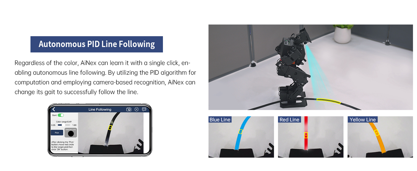Amazon.com: AiNex ROS Smart Robot for Raspberry Pi 5 Programmable 24 DOF Humanoid Robot PC APP ...