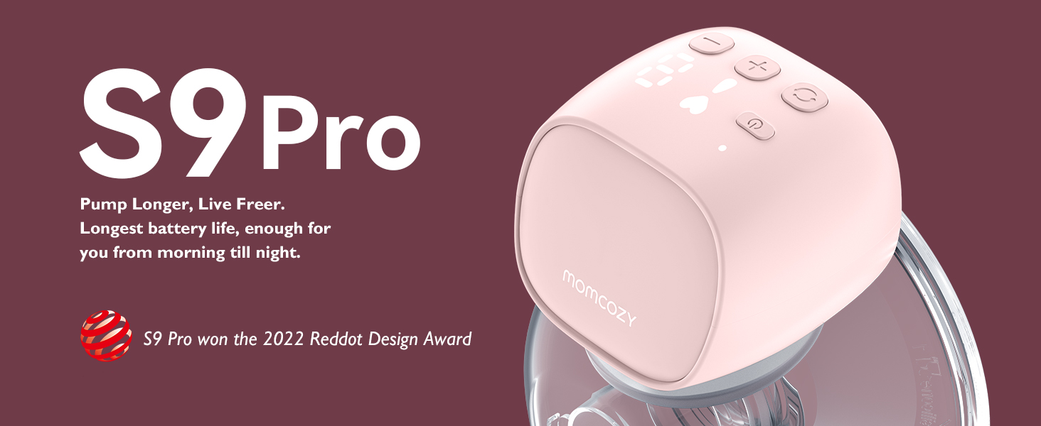 Momcozy S9 Pro Wearable Breast Pump, Hands-Free Breast Pump of Longest Battery Life & LED ...