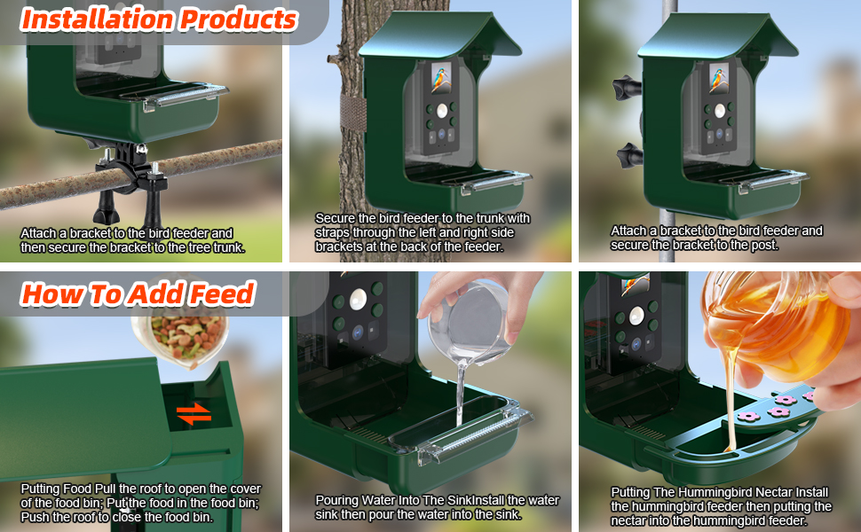Amazon.com : Bozily Smart Bird Feeder Camera, Hummingbird Watching Camera with Motion Detection ...