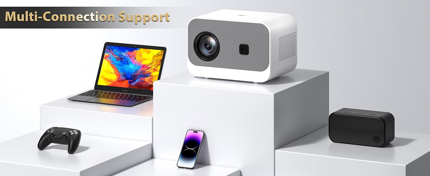 Amazon.com: Mini Projector, 20000lm 4K Projector with WiFi Bluetooth ...
