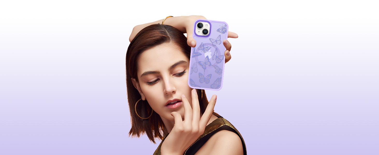 Amazon.com: BENTOBEN for iPhone 16 Plus Case,Cute Butterfly Pattern iPhone 16 Plus Magnetic Case ...