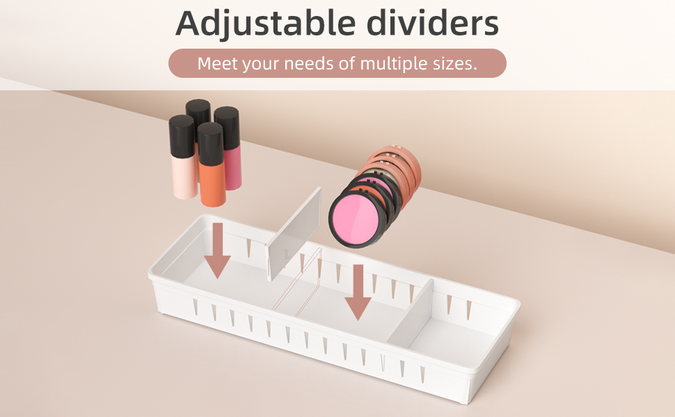 Amazon.com: Pluspace 6 PCS Desk Drawer Organizer, Bathroom Drawer ...