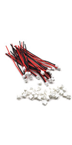Amazon.com: 20 Sets Mini Micro JST-XH 2.54mm Pitch 2 Pin Male Connector with 10cm Silicone Wire ...