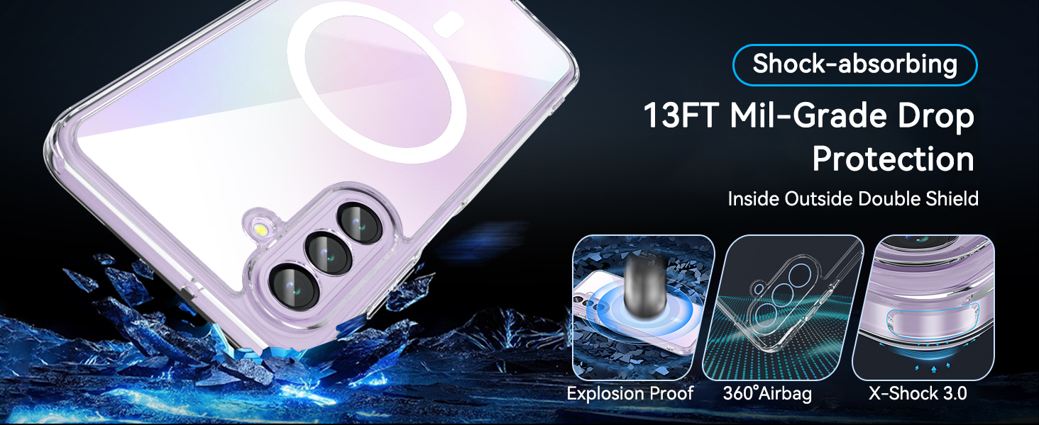 Amazon.com: BESINPO Magnetic for Samsung Galaxy A26 Phone Case, Military Grade Shockproof Drop ...