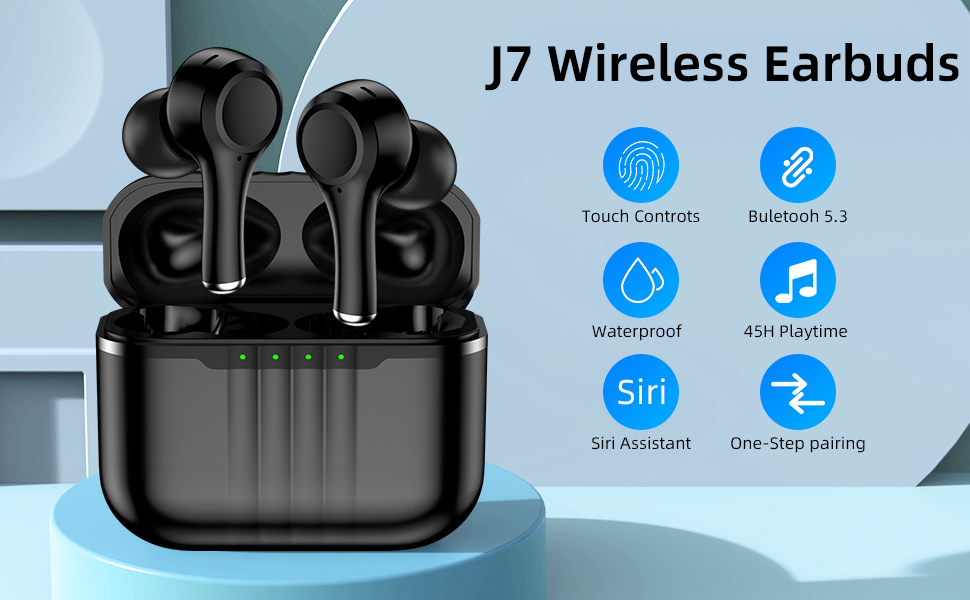 Wireless Earbuds, Bluetooth 5.2 Earbuds with Hi-Fi Stereo Audio ...