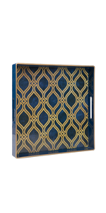 Amazon.com: MAONAME Gold Decorative Tray for Coffee Table, Modern ...