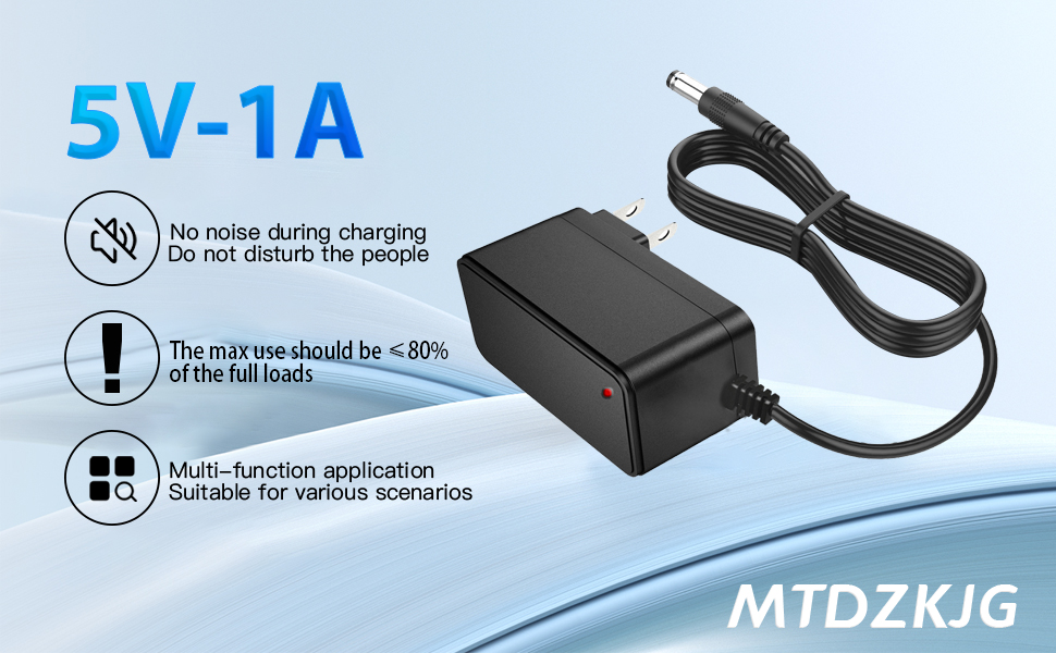 Amazon.com : 5Volt 1A Power Supply 5W AC/DC Adapter AC 100V-240V to DC 5V 1000mA 0.5A Converter ...