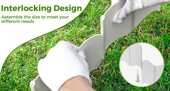 Amazon.com : HIKUIBU Garden Edging Border, 25PCS Plastic No Dig Landscape Edging Border, 13.12ft ...