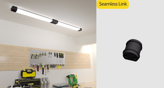 Modlicht Plug in Light 4FT 5000K Linkable LED Tube Shop Closet Under-Cabinet Utility Lights ...