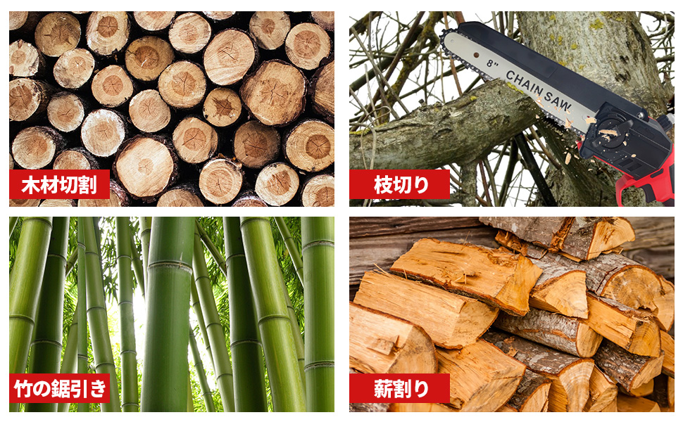 Amazon | Ansodo 充電式チェーンソー 8インチ 電動チェーンソー 21V 1500mAhバッテリー チェーンソー 自動給油電動チェーンソー 小型チェーンソー 充電式 大容量 ...