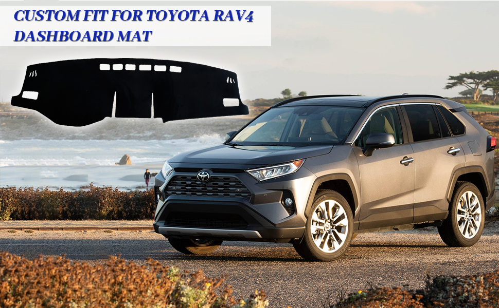 Amazon.com: Rilsen Dashboard Cover Mat Custom Fit for 2019-2022 Toyota RAV4 Accessories Dash ...