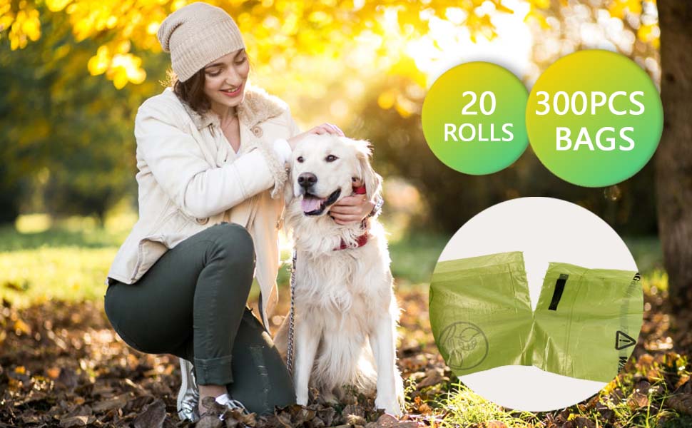 AiTodos® 300 Artikel Hundekotbeutel, Mais-Dip-Mix PET, Polyethylen + Biologisch Abbaubares ...